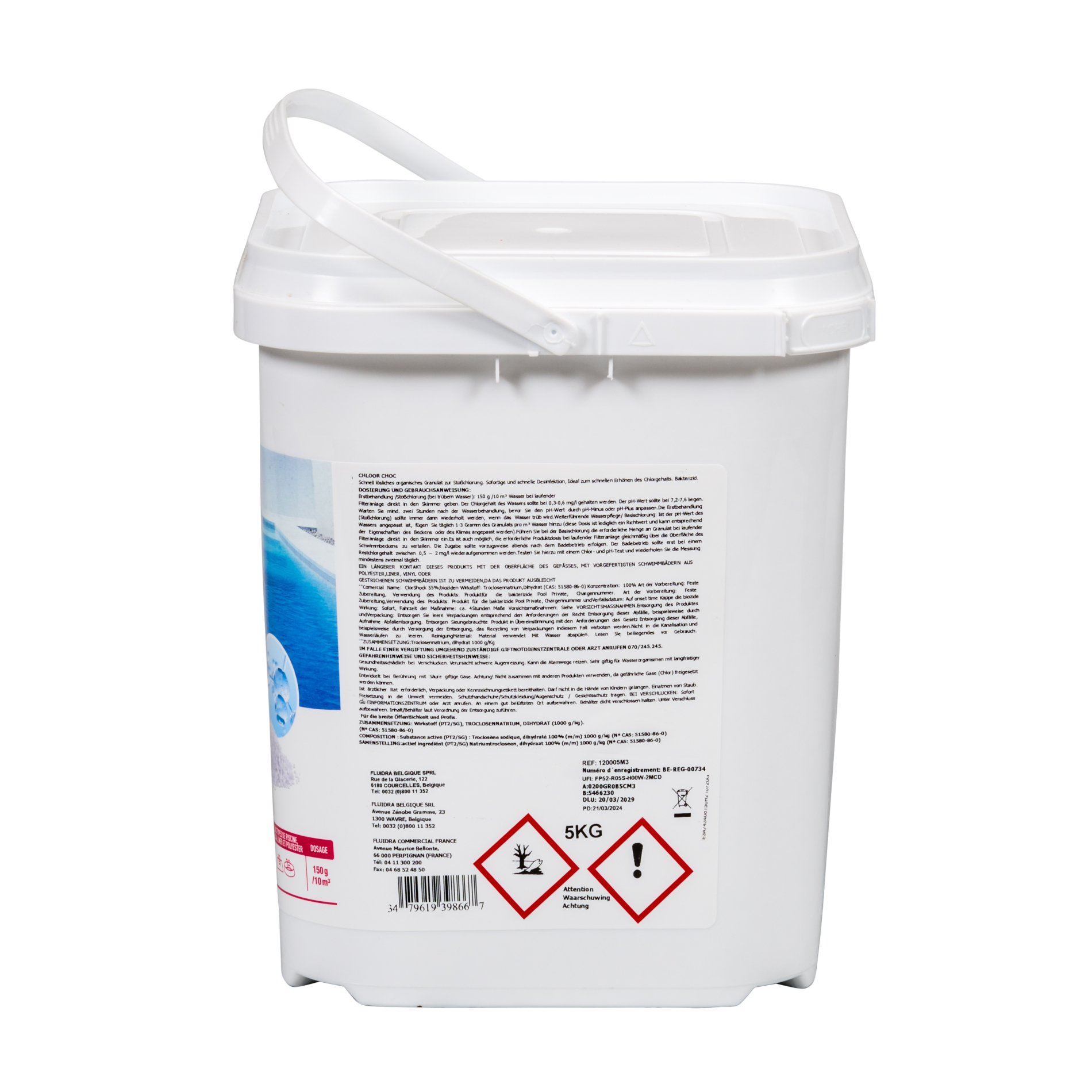 Granulés de chlore Choc 5 kg ctx200 | Piscineshop.be